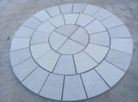 China White Quartzite Circle Pavers 60cm Plaza Paving Stone Medallion Patio Stones for sale