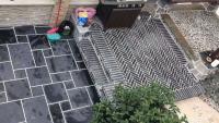 China Natural Chinese Blue Limestone Tumbled Strip Stone 200x50x25mm Floor and Wall Tile for sale
