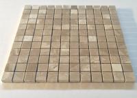 China Chinese Travertine Mosaic Tile Polished Coffee Beige 305x305mm Wall Stone for sale