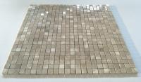 China Chinese Travertine Mosaic Tile Polished Coffee Beige 305x305mm Wall Stone for sale