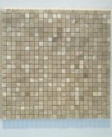 China Chinese Travertine Mosaic Tile Polished Coffee Beige 305x305mm Wall Stone for sale