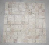 China Beige Travertine Mosaic Tile 305x305mm Natural Stone Wall Mosaic for Interior Exterior for sale