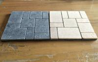China Chinese Blue Limestone Mosaic Tile 305x305mm Tumbled Brushed Wall Floor Tile for sale