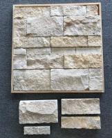 China Beige Travertine Field Stone Veneer 100-400mm Loose Ledgestone Thin Stone Wall Cladding for sale