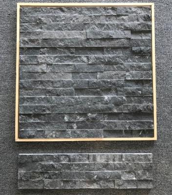 China Blue Limestone Ledger Panels Thin Stone Veneer 600x150mm Natural Split Wall Cladding for sale