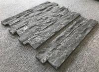 China Blue Limestone Ledger Panels Thin Stone Veneer 600x150mm Natural Split Wall Cladding for sale