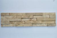 China Chinese Travertine 3D Ledger Panels Natural Stone Veneer 600x150mm Stacked Stone for sale
