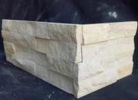 China White Sandstone Ledgestone Natural Stone Veneer 600x150mm Stacked Stone Panel for Wall Cladding for sale