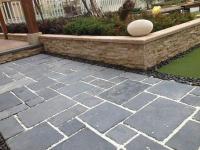 China Blue Limestone Walkway Pavers 30mm Natural Patio Stones for Outdoor Flooring for sale