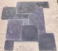 China Blue Limestone Walkway Pavers 30mm Natural Patio Stones for Outdoor Flooring for sale