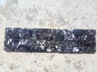 China Black Marquina Ledger Panels 600x150mm Natural Marble Stacked Stone Wall Cladding for sale