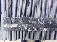 China Black Marquina Ledger Panels 600x150mm Natural Marble Stacked Stone Wall Cladding for sale