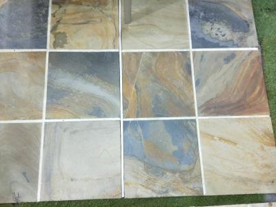 China China Multicolor Slate Tiles 30x60cm Rust Slate Pavers Split Patio Stones for Courtyard Walkway for sale