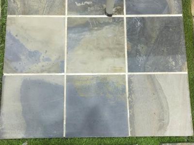 China Chinese Black Slate Pavers 60x60cm Natural Cleft Patio Stones for Walkway Driveway for sale