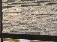 China Rose Granite Culture Stone Natural Stone Cladding Ledger Stone Panels 600x150mm for sale