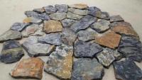 China Blue Limestone Random Flagstone 2.5-3.5cm Natural Split Finish for Flooring and Wall Decoration for sale