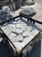 China White Marble Random Flagstone Wall Cladding Natural Split Finish 2.5-3cm Thickness for Interior Exterior for sale