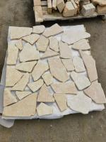 China Beige Limestone Random Flagstone 2-3cm Thick for Wall Cladding Flooring Walkway for sale