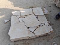China Beige Limestone Honed Random Flagstone 10-50cm Walkway Patio Flooring Wall Cladding for sale