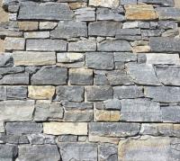 China Blue Quartzite Natural Stacked Stone Wall Cladding 600x150mm Cement Back for sale