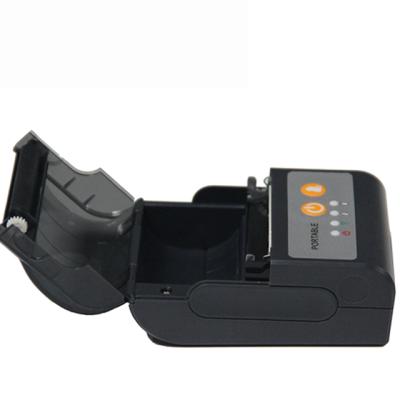 China Mini power 58mm mobile bluetooth battery black portable usb thermal receipt printer with adapter for sale