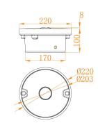 China Green IP68 LED Heliport Touchdown and Lift Off Area Light 220mm 5W for sale