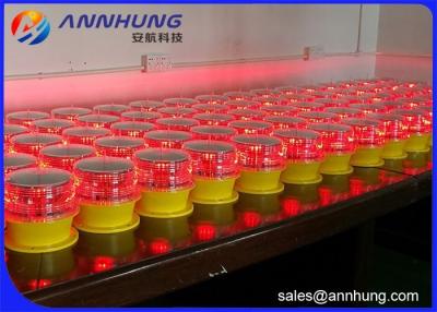 China Red LED Aviation Obstruction Light 32cd with GSM Monitoring for Tower Solar Powered for sale