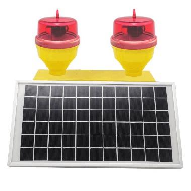 China Solar Powered IP66 Waterproof Double Aviation Obstruction Light 100000H Lifespan 3.7V for sale