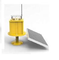China IP65 Solar Runway Edge Light 12V DC 100000 Hours Lifespan Wireless Remote Control Airport Heliport Lighting for sale