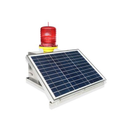 China AH-MS/S Solar Medium-Intensity Aviation Obstruction Light 2000cd 30W FAA L864 for Wind Turbines 45-105m for sale