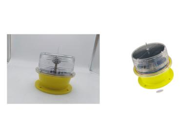 China IP68 Solar Aviation Obstruction Light with 10-32cd Red LED and Die-Cast Aluminum Body for 45m Structures for sale