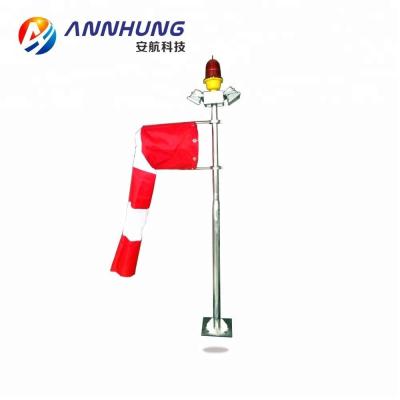 China CE AH-HP/W-1 Airport Wind Direction Cone Red White Wind Sock 2.4m Length 260km/h Wind Load for sale