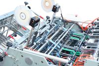 China Cardboard Paper Carton Erecting Machine Double Lane With Electric Control System for sale