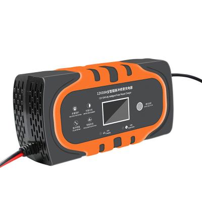 China Intelligent 12V 10A Lead Acid Battery Charger Pulse Repair for Motorcycle Car with Temperature Compensation for sale
