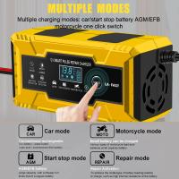 China Intelligent 12V 8A Lead Acid Battery Charger for AGM GEL Car Batteries with Temperature Compensation for sale