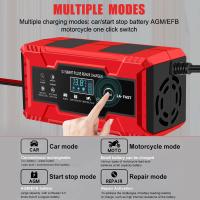 China 12V 10A Intelligent Car Battery Charger Lead Acid Automatic Fast Charging with Temperature Control for sale