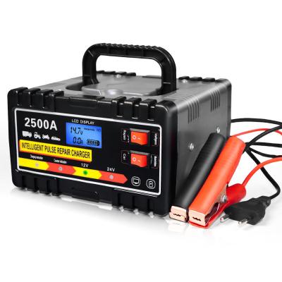 China 12V 24V 12A Intelligent Lead Acid Battery Charger 110V 220V Automatic for Car Motorcycle for sale
