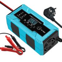 China 12V 8A Intelligent Pulse Repair Smart Fast Charger Lead Acid Battery Charger for Auto Motorcycle for sale