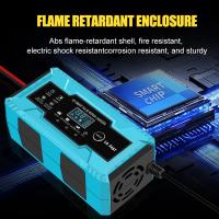 China Intelligent 12V 8A 3-Stage AGM Lead Acid Battery Charger 90% Efficiency Overload Protection for sale