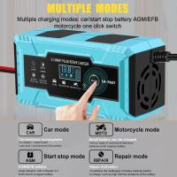 China Intelligent 12V 8A 3-Stage AGM Lead Acid Battery Charger 90% Efficiency Overload Protection for sale