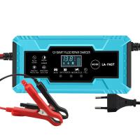 China Intelligent 12V 8A 3-Stage AGM Lead Acid Battery Charger 90% Efficiency Overload Protection for sale