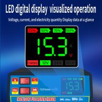 China 12V 12A 24V 6A Automatic Intelligent Battery Charger with LCD Display for Lead Acid Car Battery for sale