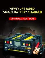 China Intelligent 12V 24V 12A Lead Acid Battery Charger with LCD Display 110V 220V for sale