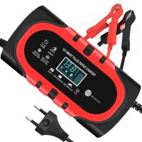 China 12V 10A Smart Automatic Battery Charger for Lead Acid Car Motorcycle with 3 Stage Charging for sale