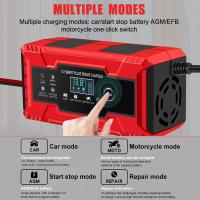 China 12V 10A Intelligent Lead Acid Battery Charger with Fireproof PC Material for Motorcycle Repair for sale