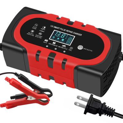 China Intelligent 12V 10A Lead Acid Battery Charger with Temperature Control for Car Motorcycle for sale