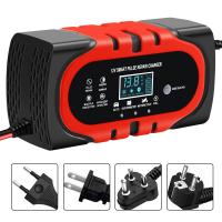 China 12V 10A Intelligent Automatic Battery Charger for Car Motorcycle AGM Lead Acid with Reverse Polarity Protection for sale