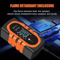 China 12V 10A Intelligent Pulse Repair Battery Charger 90% Efficiency Lead Acid for sale