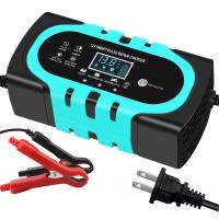 China 12V 10A Smart Battery Charger with LCD Display Short Circuit Protection for Lead Acid Batteries for sale
