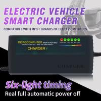 China Intelligent Lead Acid Battery Charger 60V 30Ah 72V 40Ah Automatic Pulse E-bike Charger with Power Display for sale